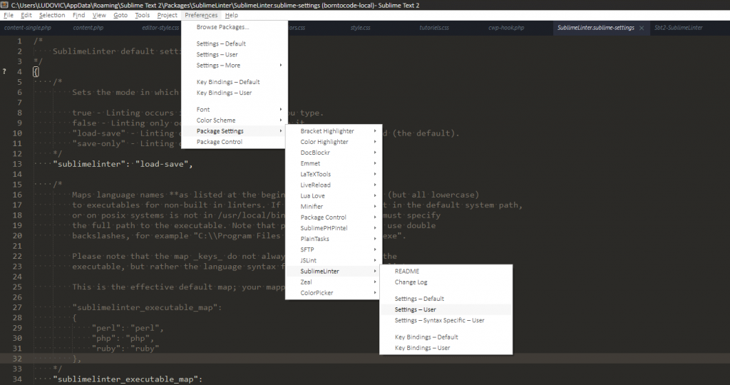 Sublime Text : Configurer SublimeLinter pour améliorer son développement